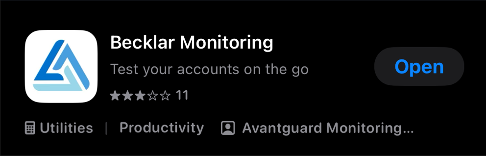 Downloading the Becklar App – AvantGuard